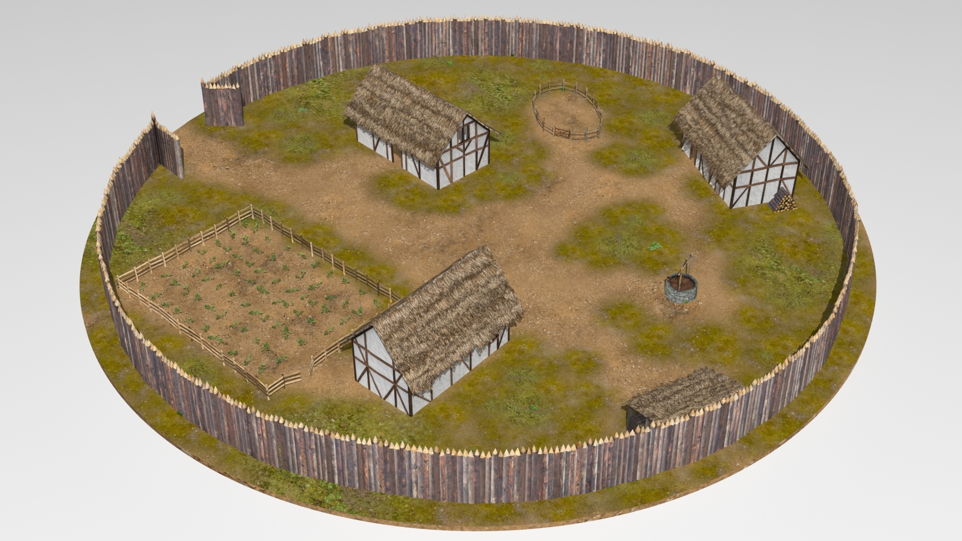 Wooden fort 3D model - TurboSquid 1535429