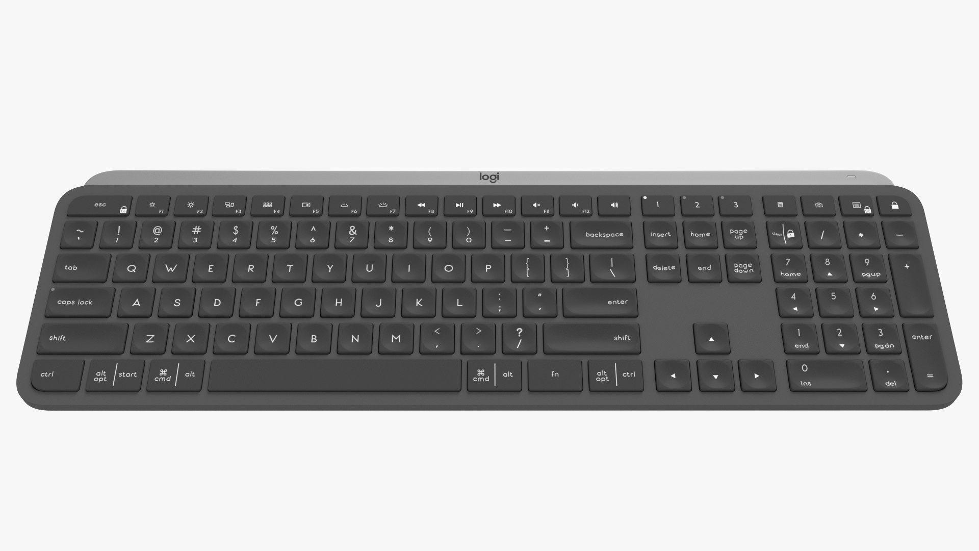 Logitech mx keys keyboard 3D model - TurboSquid 1535932