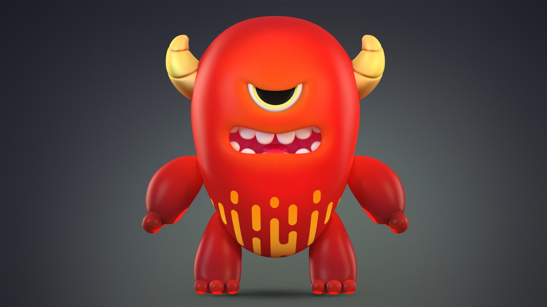 3D model cute cartoon monster 2 - TurboSquid 1536185