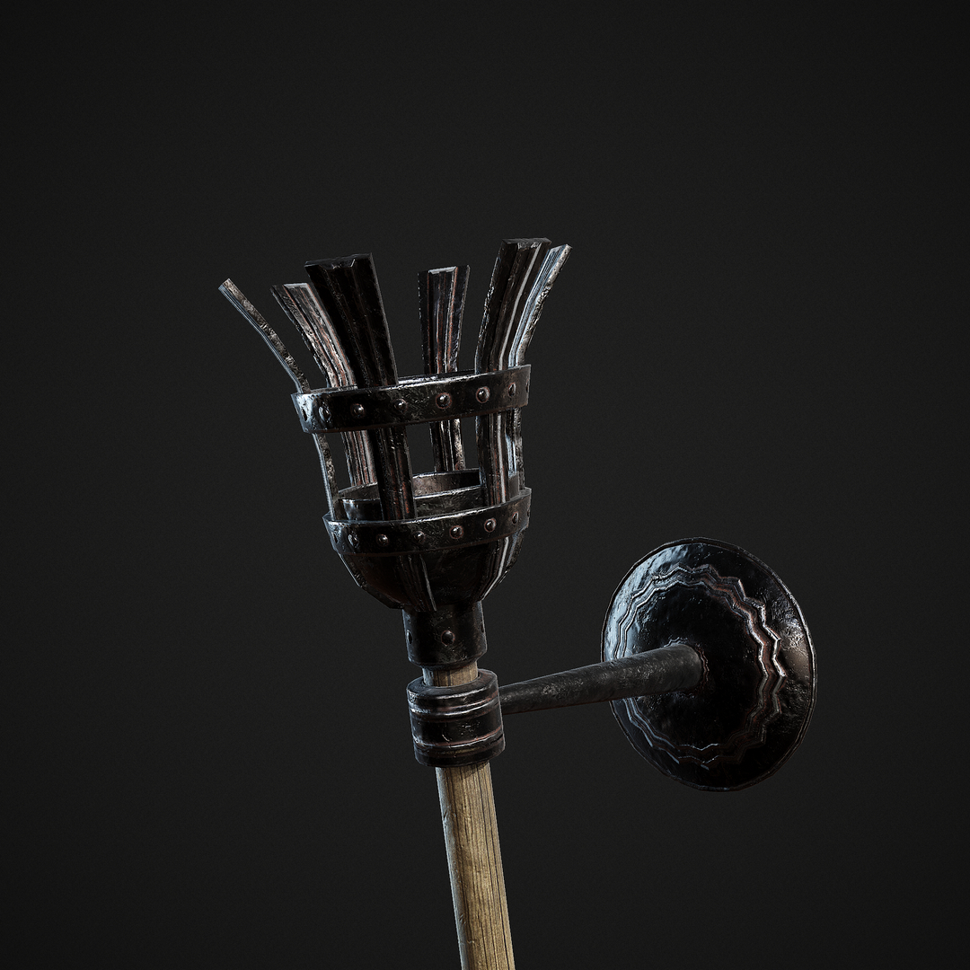 Castle tower torch 3D model - TurboSquid 1536260