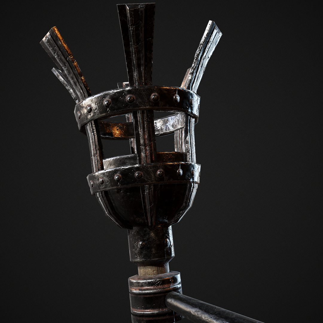 Castle tower torch 3D model - TurboSquid 1536260