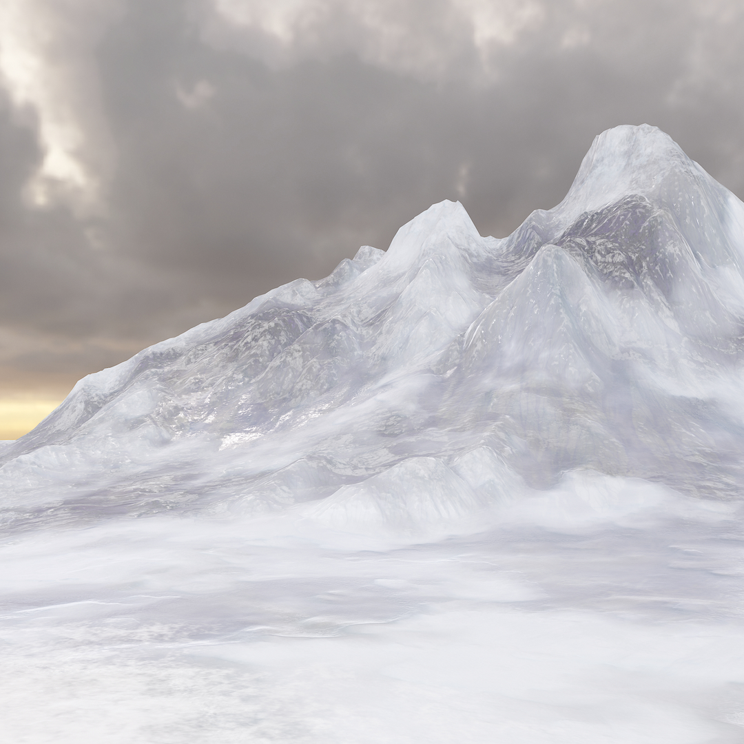 3D snowy slopes background environment - TurboSquid 1536295