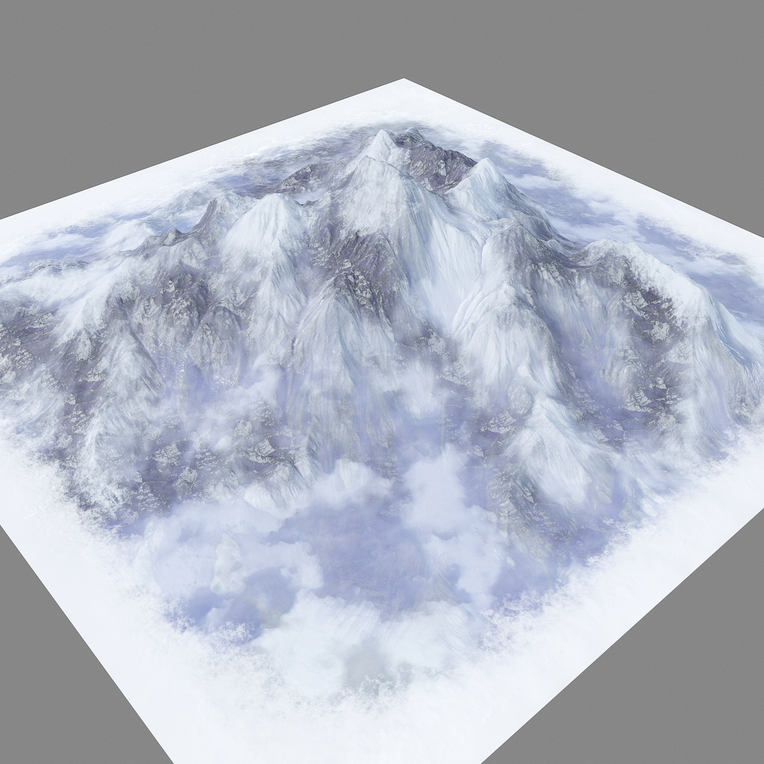 3D snowy slopes background environment - TurboSquid 1536295