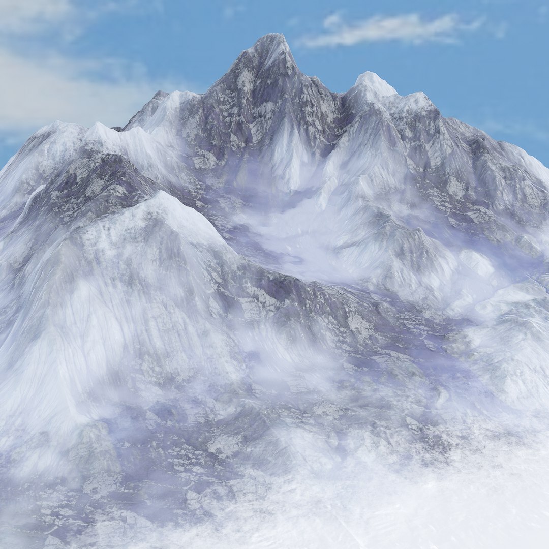 3D snowy slopes background environment - TurboSquid 1536295