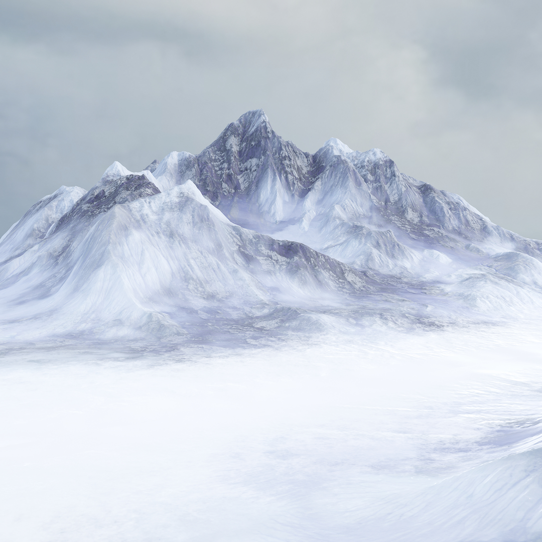 3D snowy slopes background environment - TurboSquid 1536295