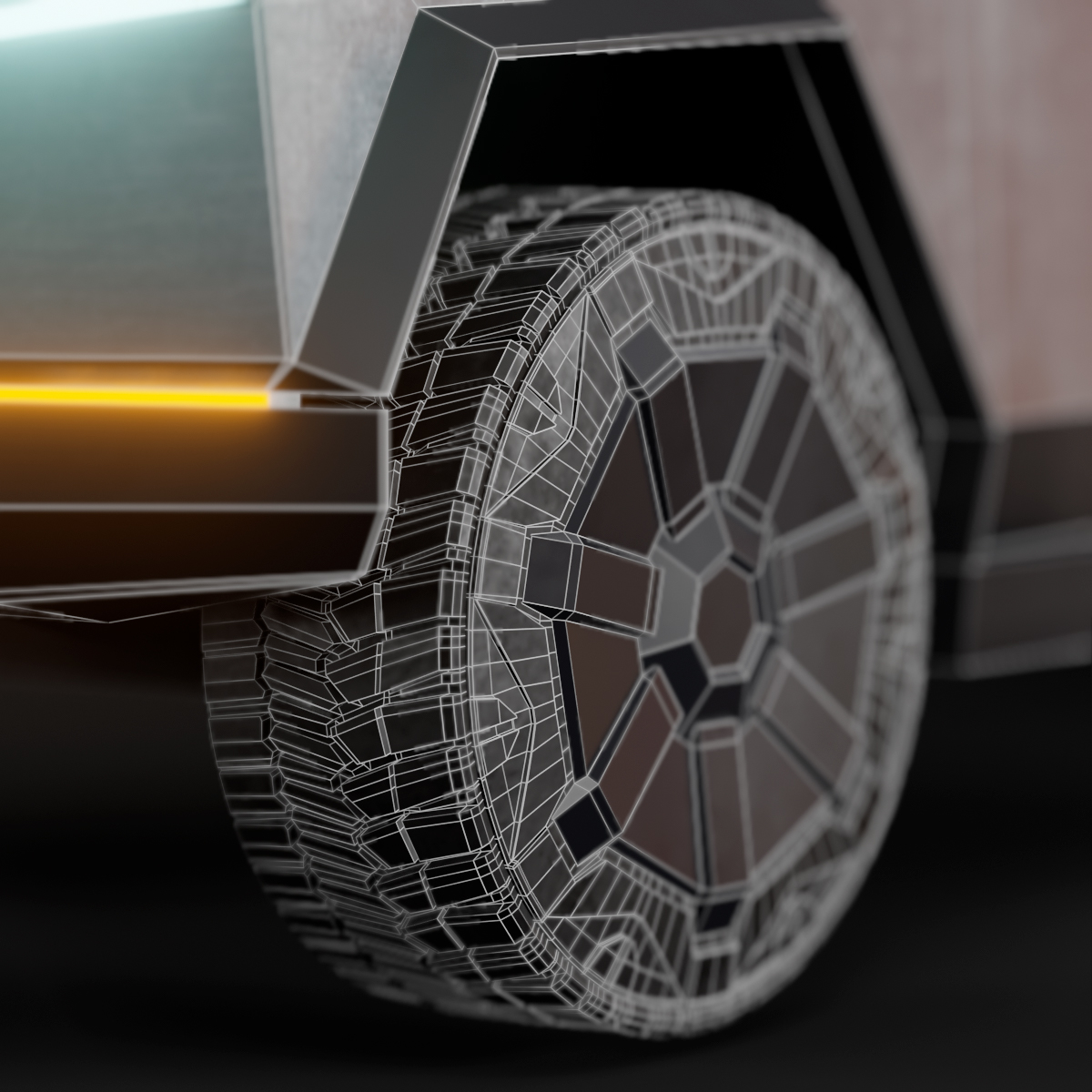 Tesla cyber truck wheel 3D model - TurboSquid 1536393