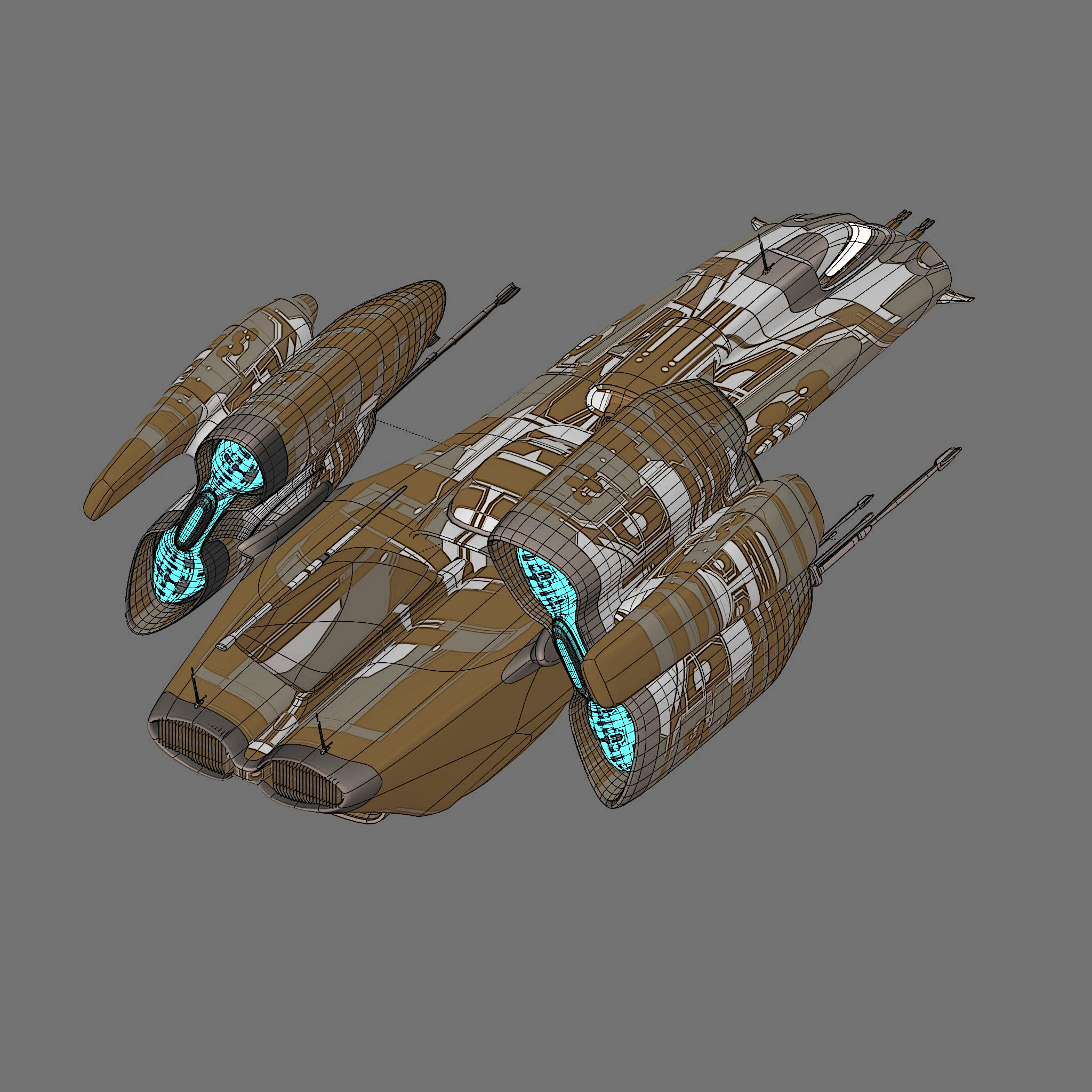 Starship spaceship 3D model - TurboSquid 1536461