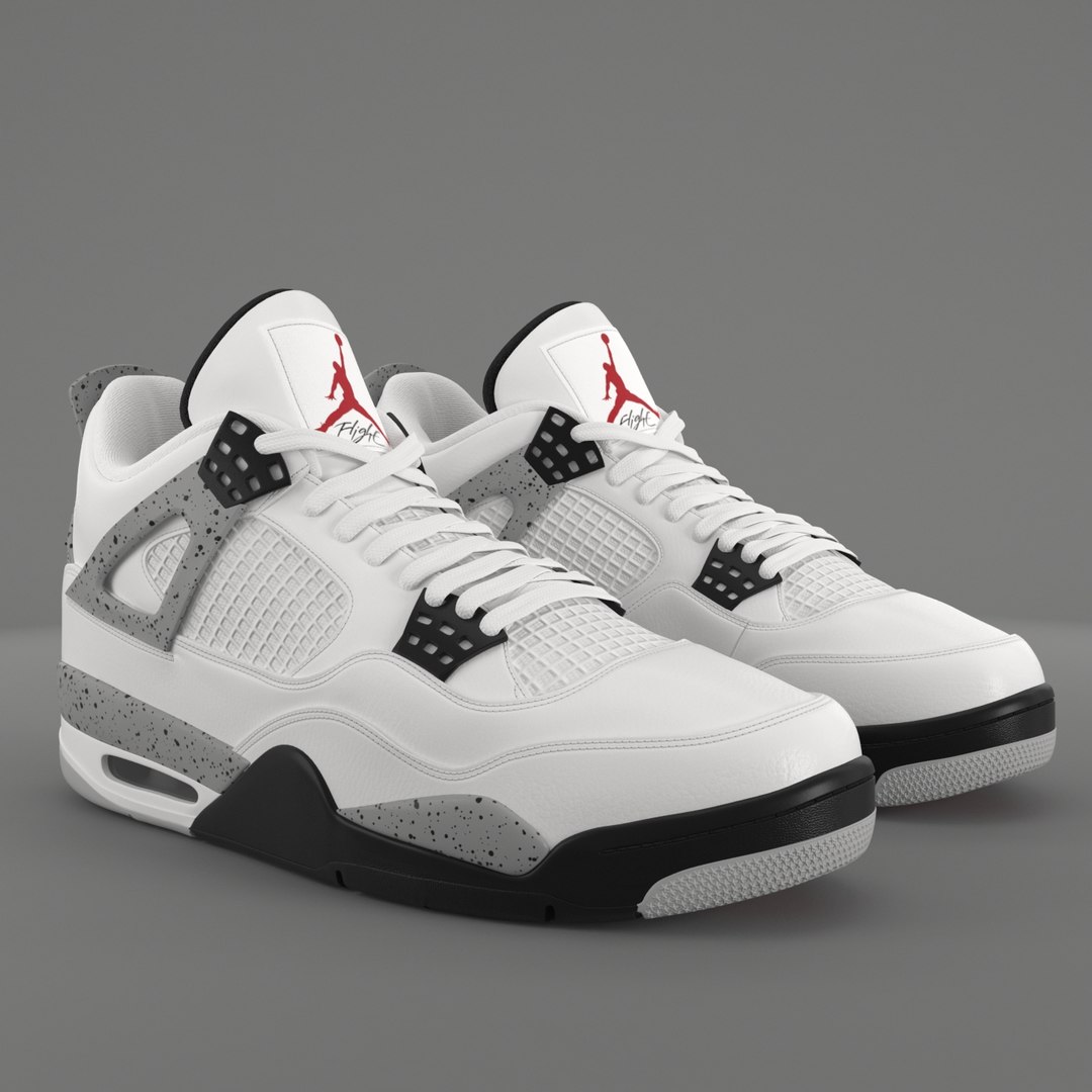 Jordan 4 retro cement model - TurboSquid 1536764