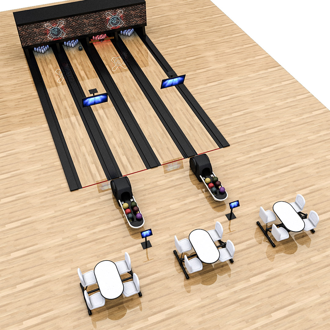 3D bowling alley - TurboSquid 1536747