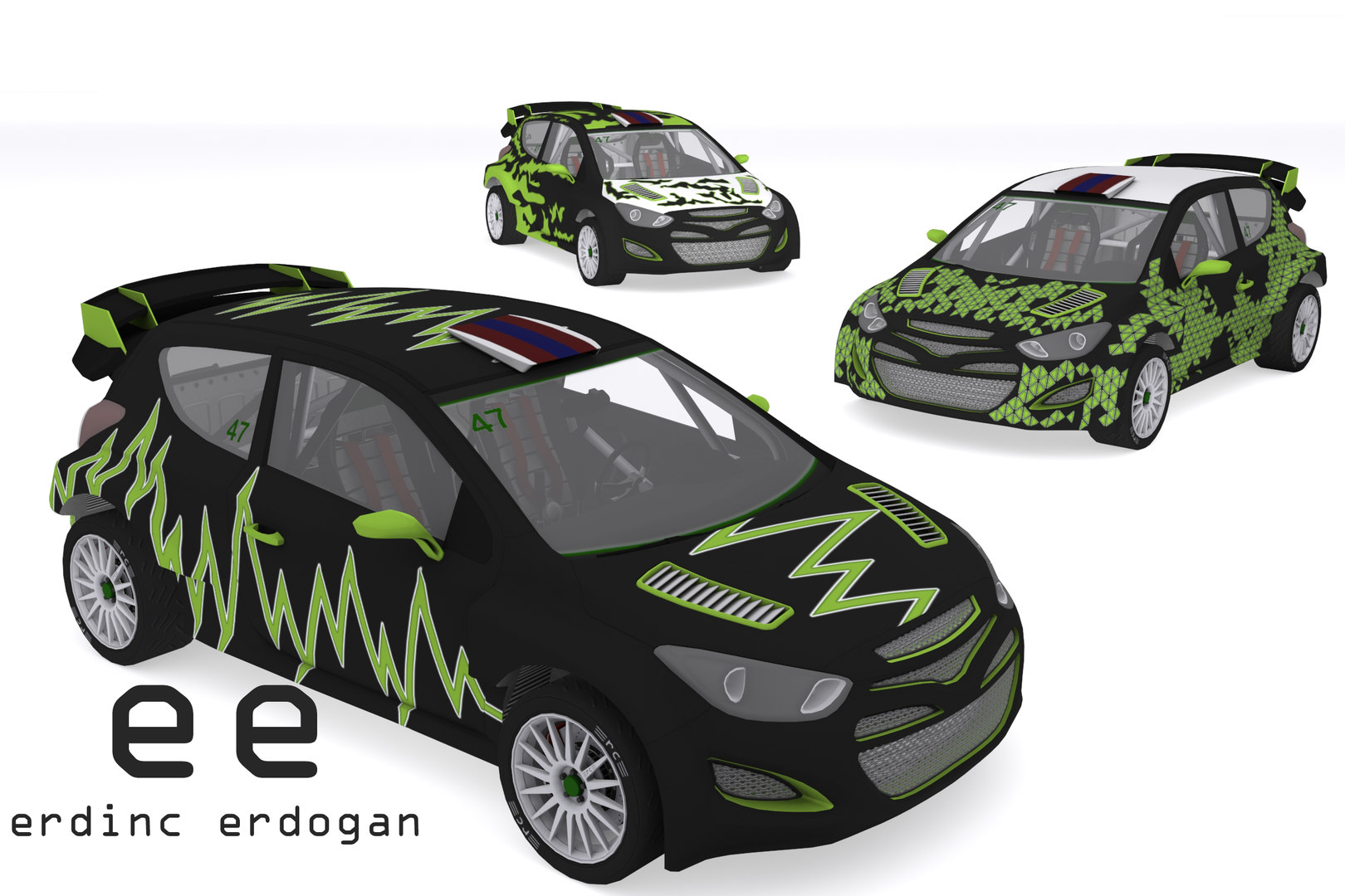 Custom design rally car model - TurboSquid 1532737