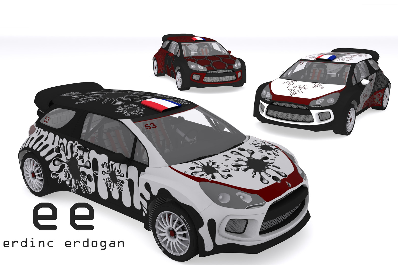 Custom design rally car model - TurboSquid 1521193