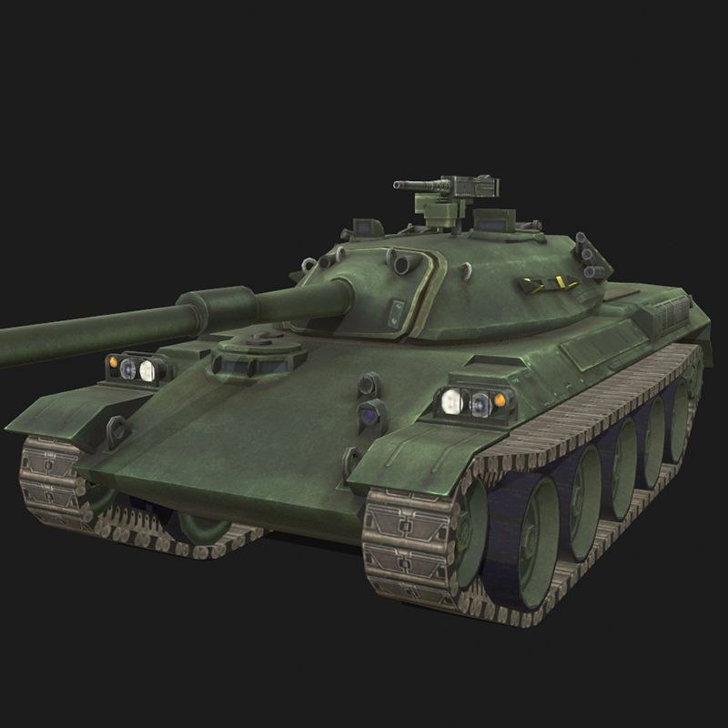 3D type-74 battle tank - TurboSquid 1537345