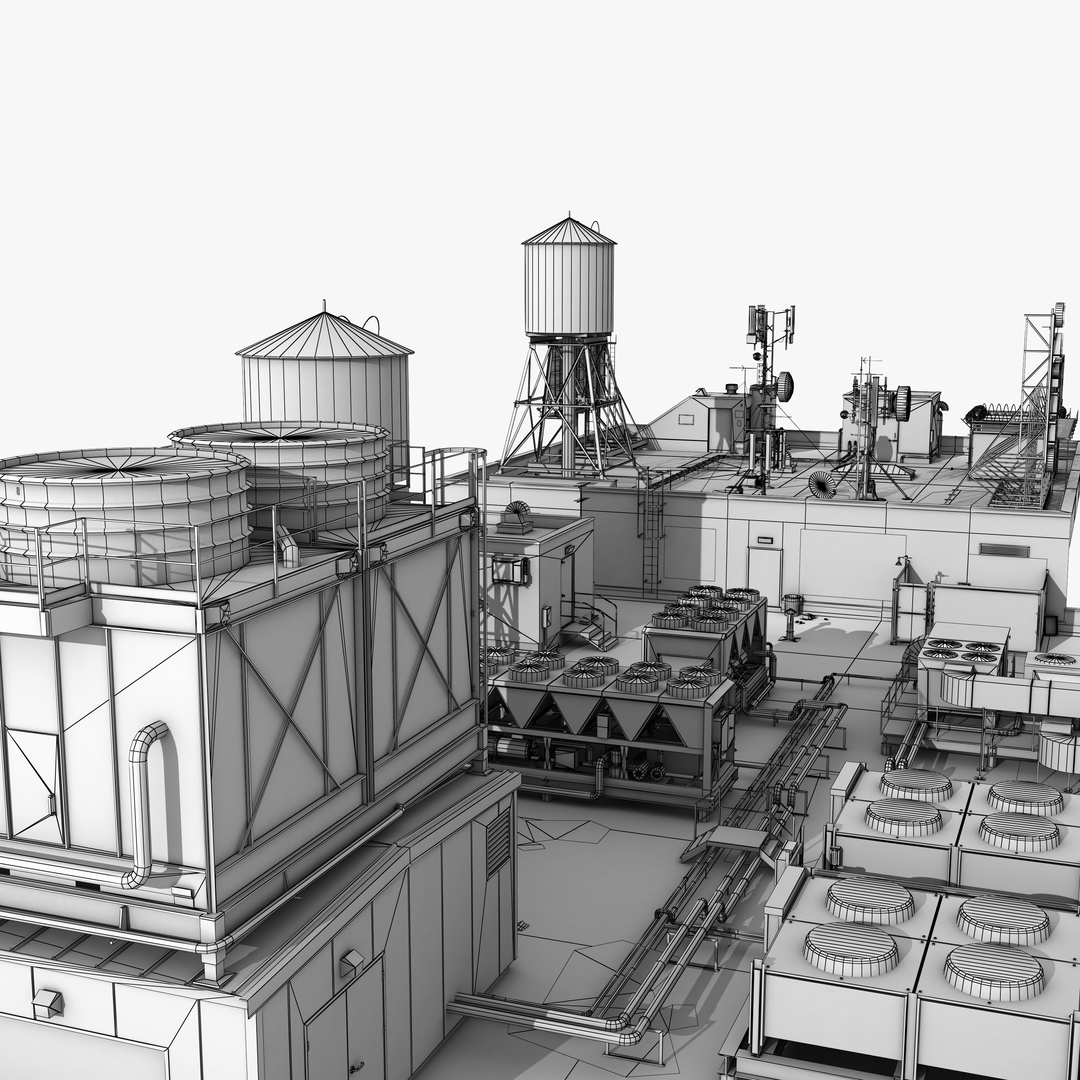 3D model scene rooftop - TurboSquid 1537457