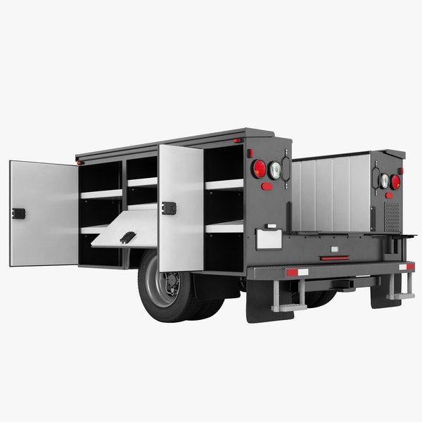 Enclosed utility truck model - TurboSquid 1537498