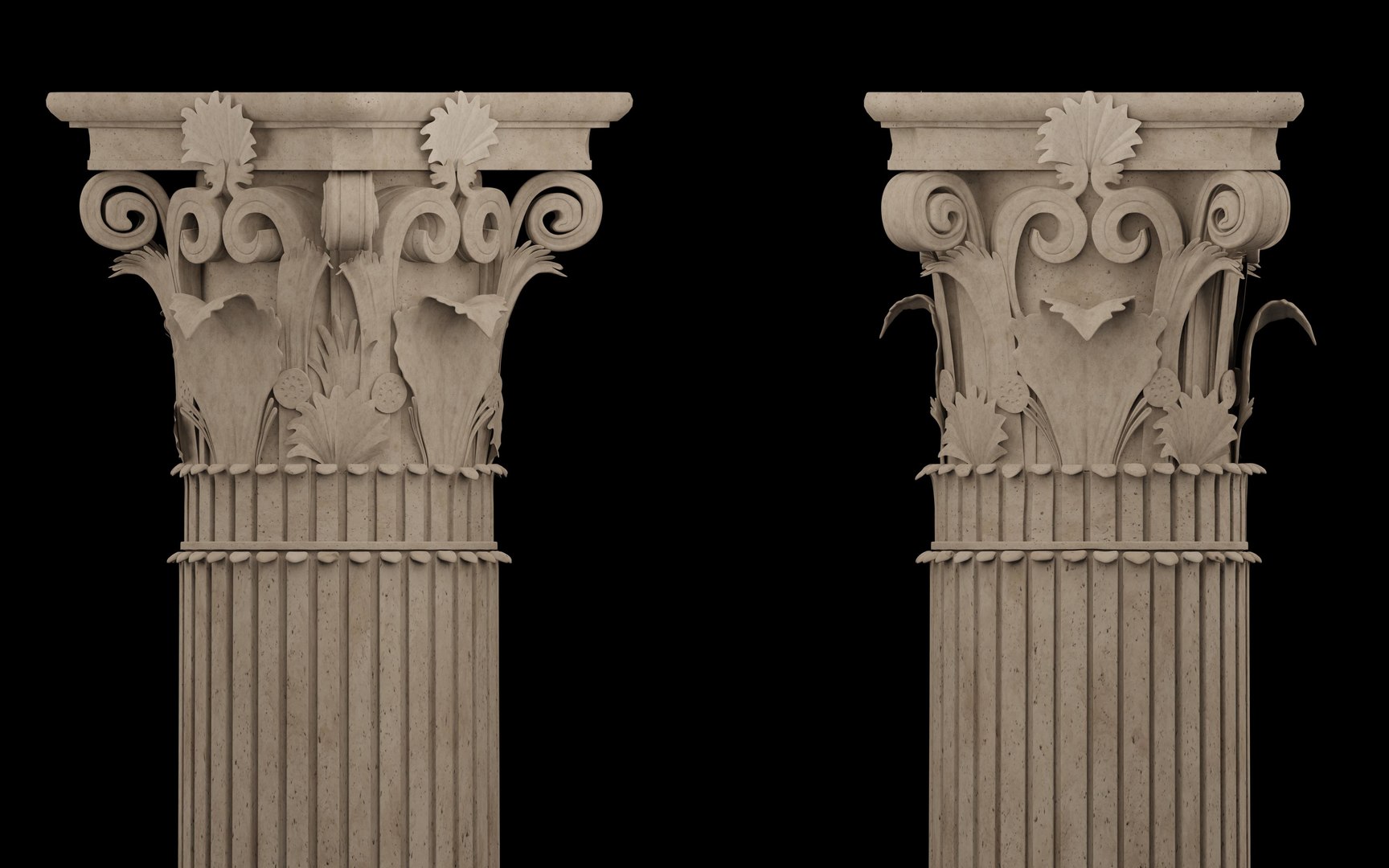 Corinthian column classical architecture 3D model - TurboSquid 1537719
