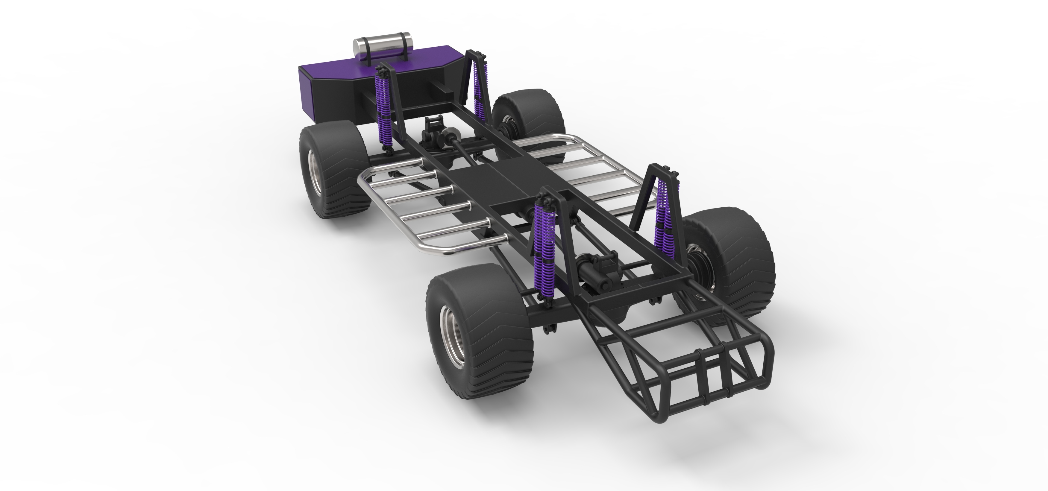 3D model pulling truck chassis - TurboSquid 1537851