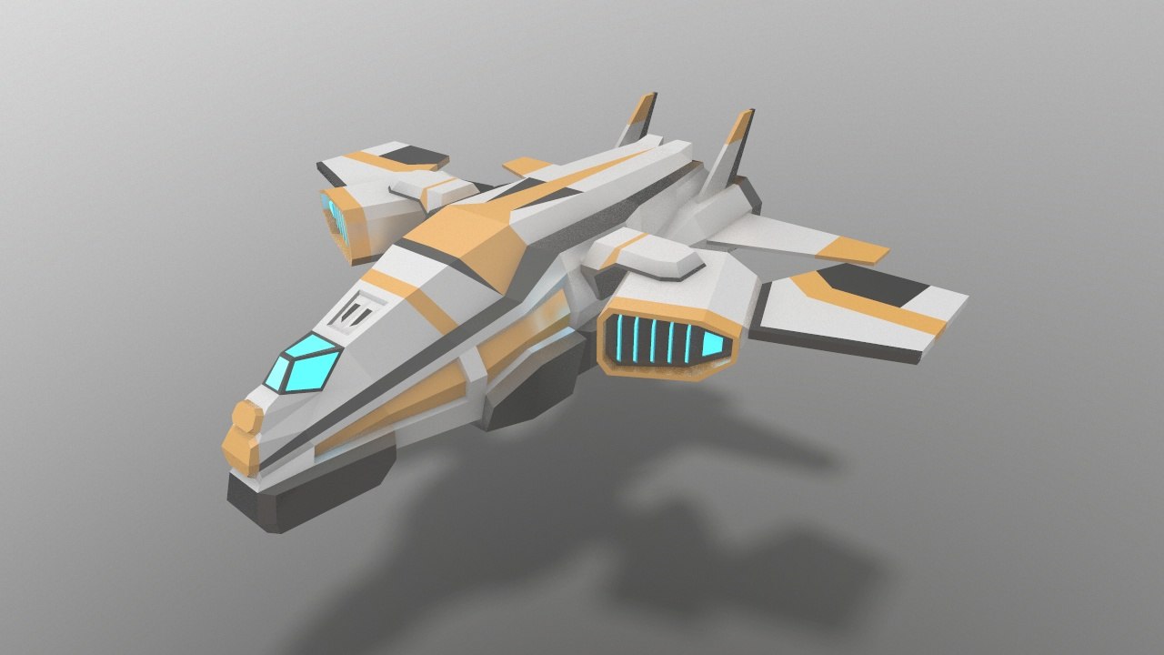 Low-Poly-Sci-Fi-Raumflugzeug SA3 3D-Modell - TurboSquid 1538261