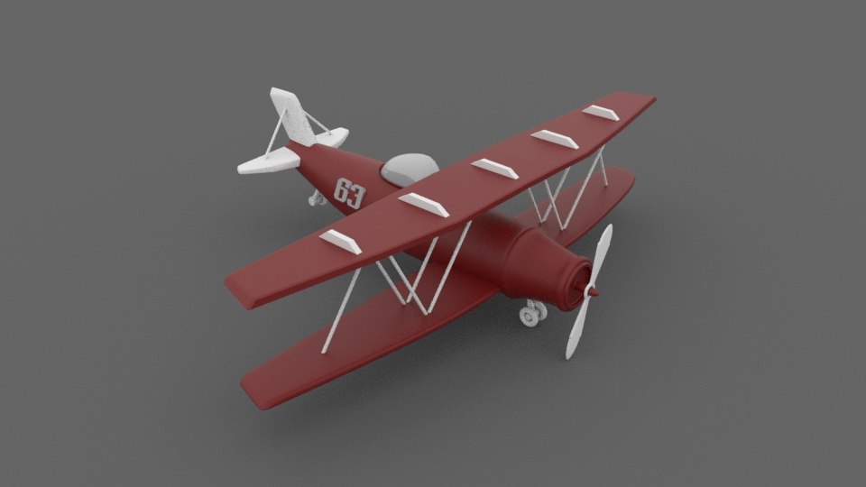 3D red aircraft plane - TurboSquid 1538289