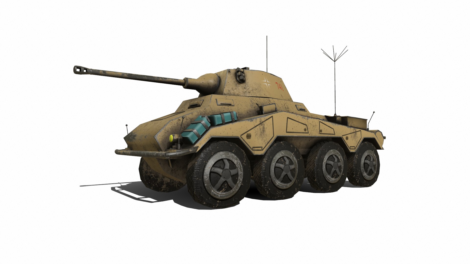 Sdkfz 234 puma tank 3D model - TurboSquid 1538395
