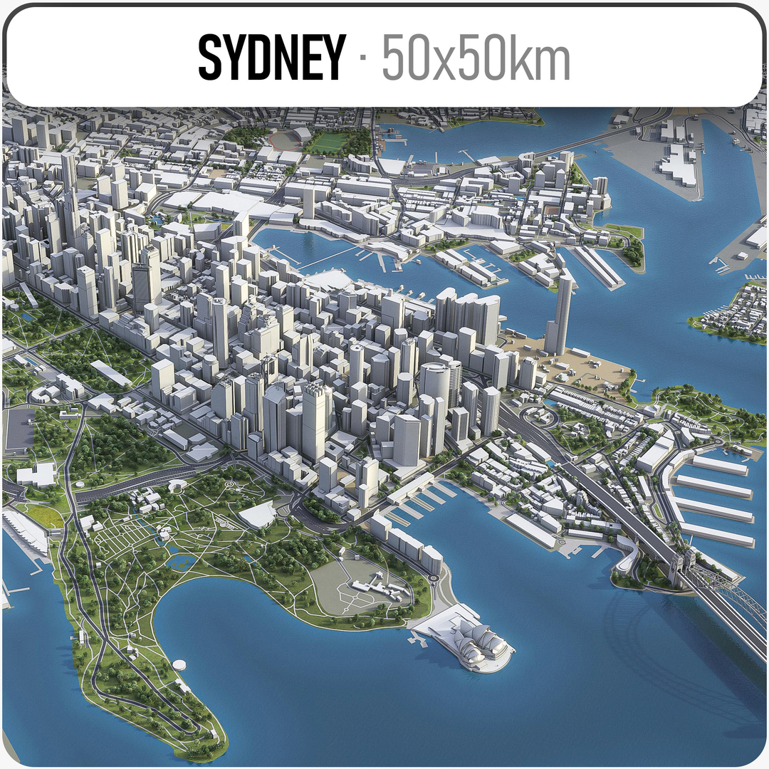 3D sydney town urban - TurboSquid 1334532
