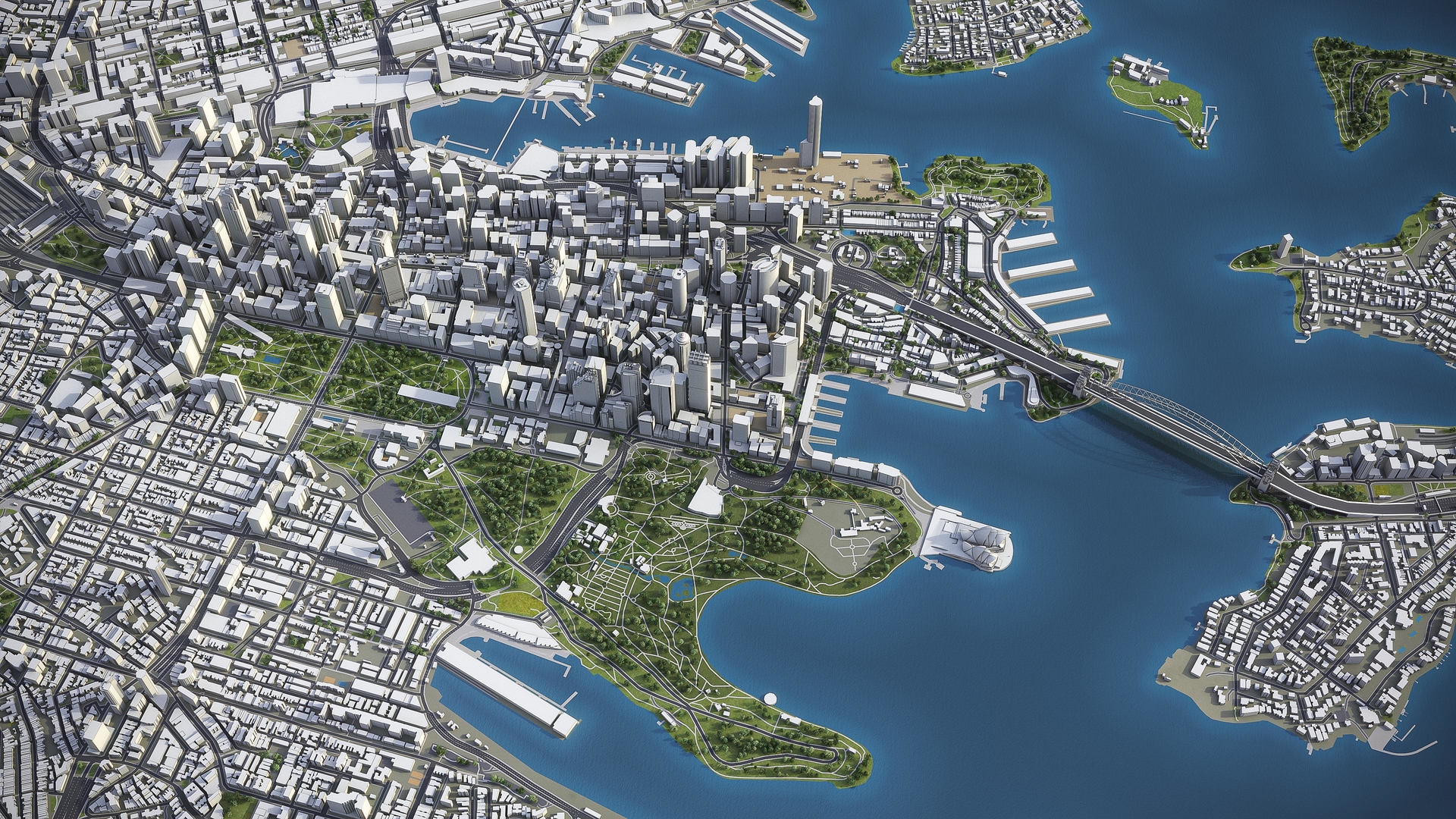 3D sydney town urban - TurboSquid 1334532
