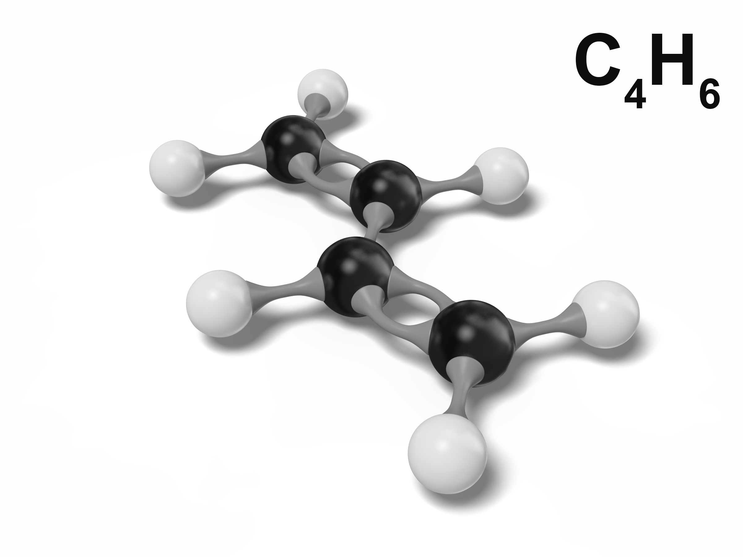 modelo 3d Modelo molecular de butadieno 3D C4H6 - TurboSquid 1538643
