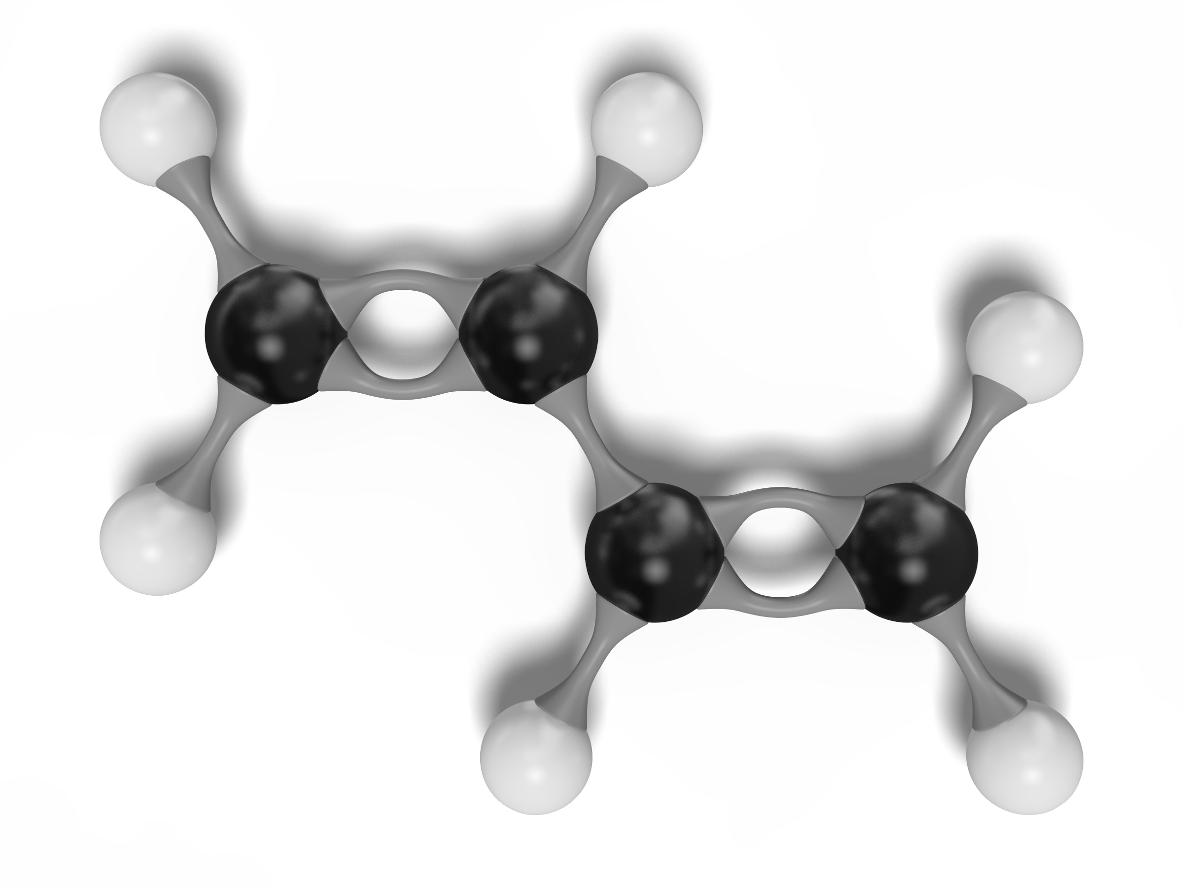 modelo 3d Modelo molecular de butadieno 3D C4H6 - TurboSquid 1538643