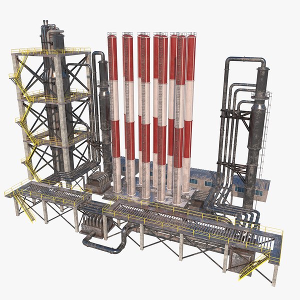 Petroleum Refinery 3D Models for Download | TurboSquid