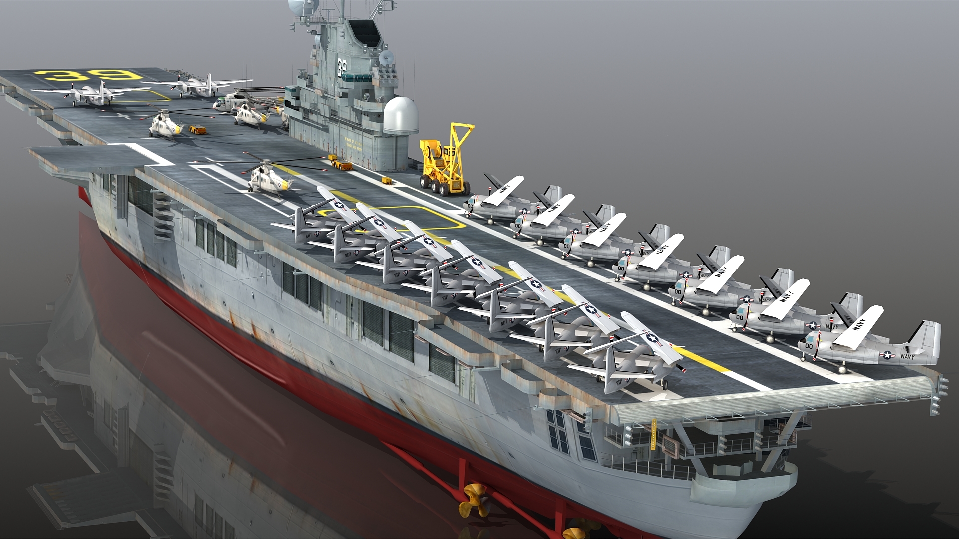 Uss lake champlain cv-39 3D model - TurboSquid 1538782