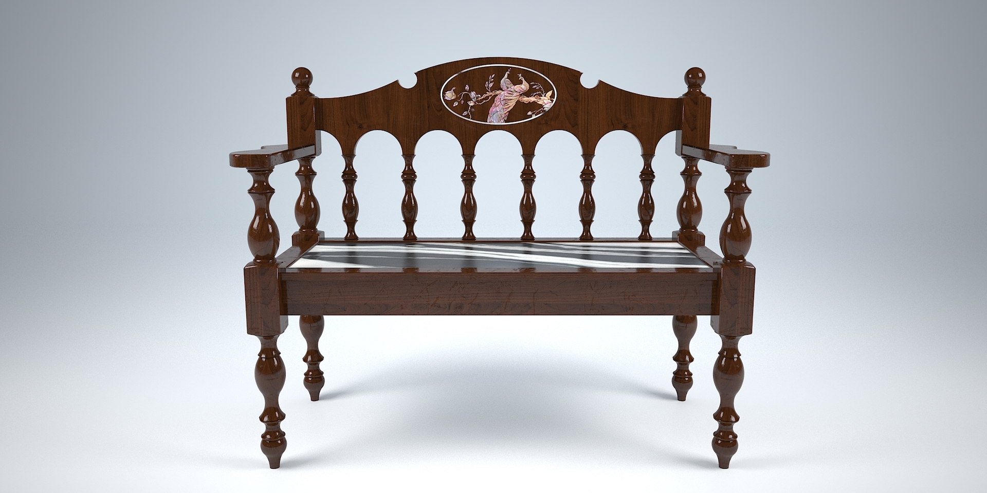 Antique bench furniture 3D model - TurboSquid 1539077