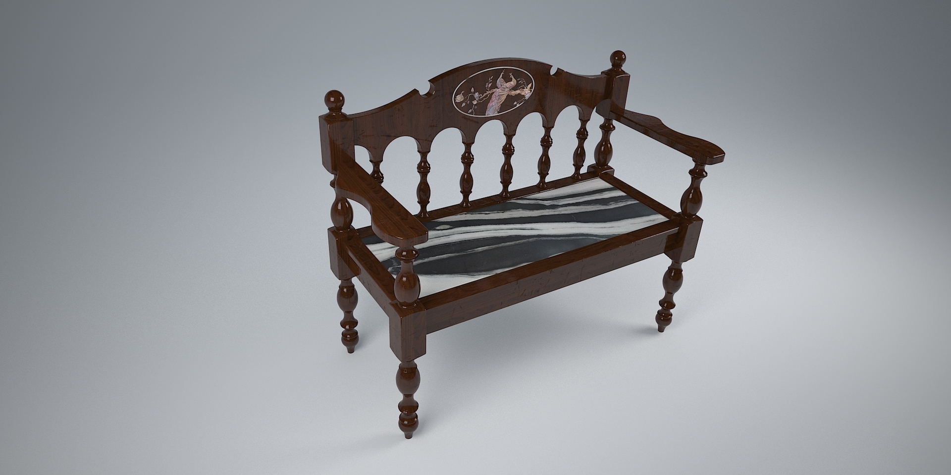 Antique bench furniture 3D model - TurboSquid 1539077