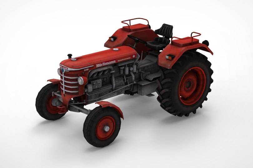 Huerlimann d110 tractor 3D model - TurboSquid 1539123