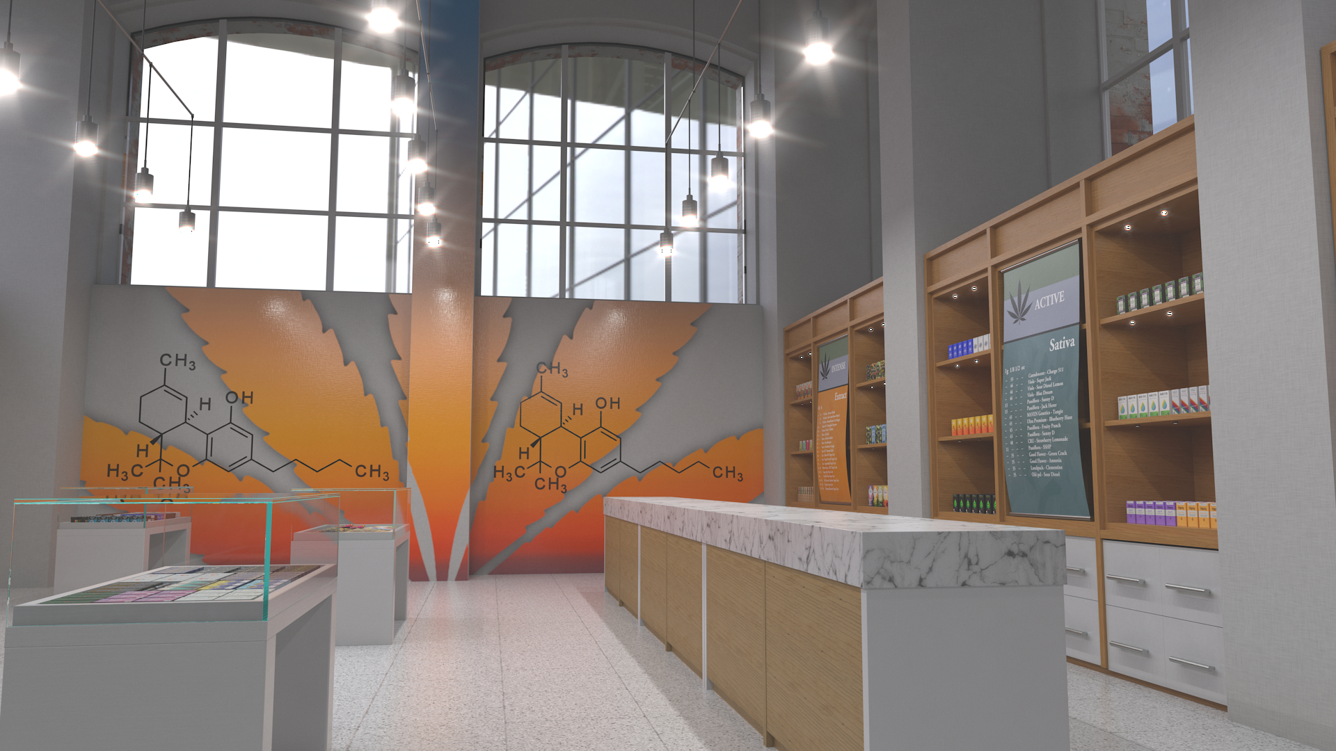 3D cannabis dispensary - TurboSquid 1539617