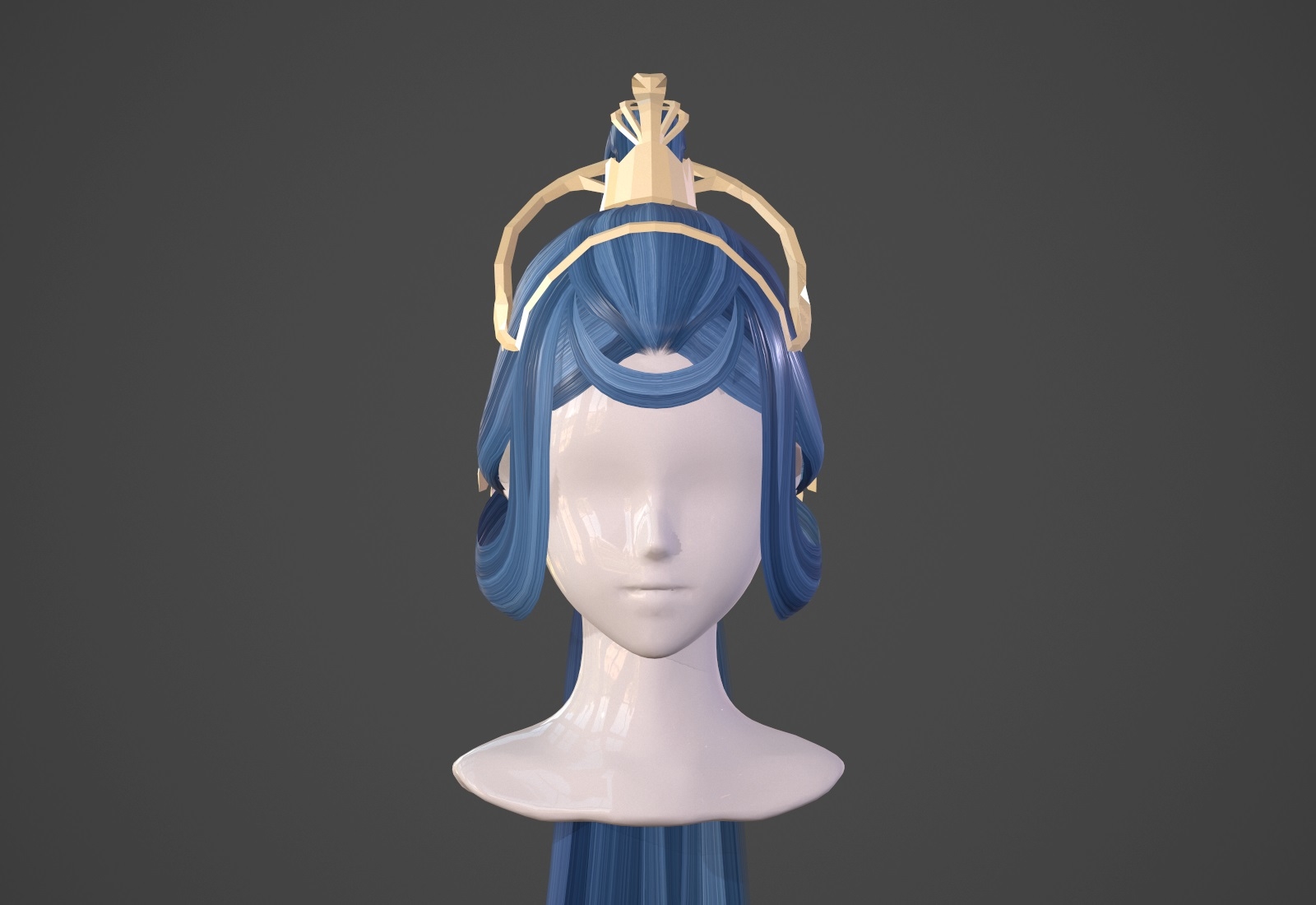 3D girl hair - TurboSquid 1539313