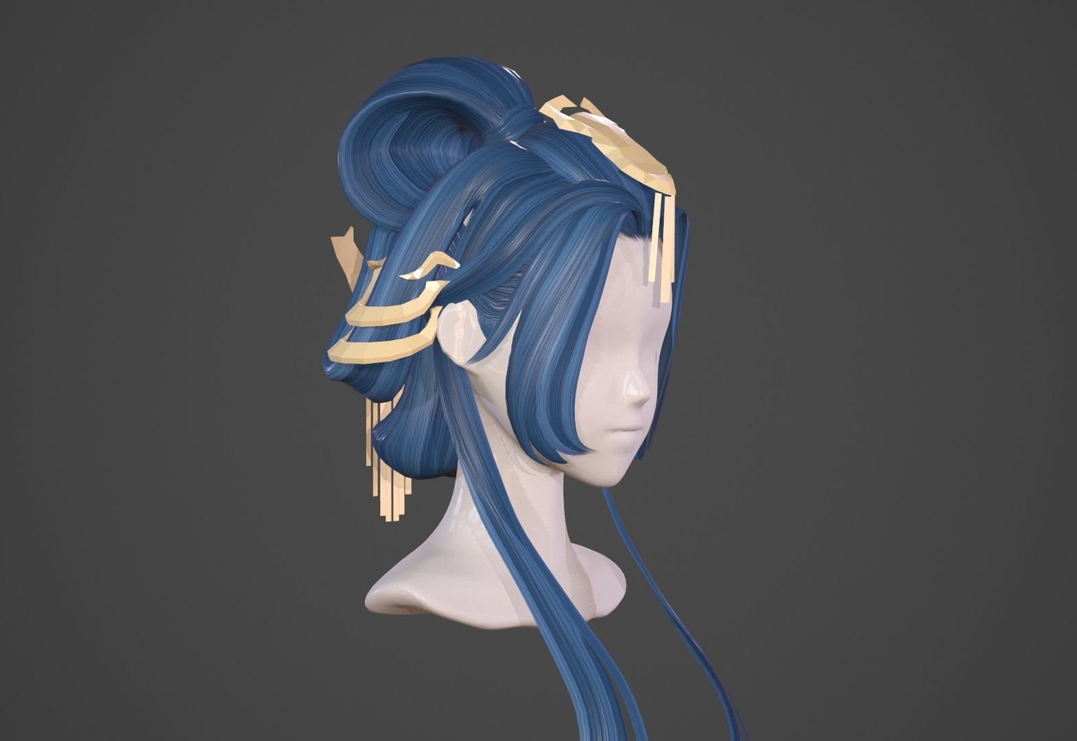3D girl hair - TurboSquid 1539313