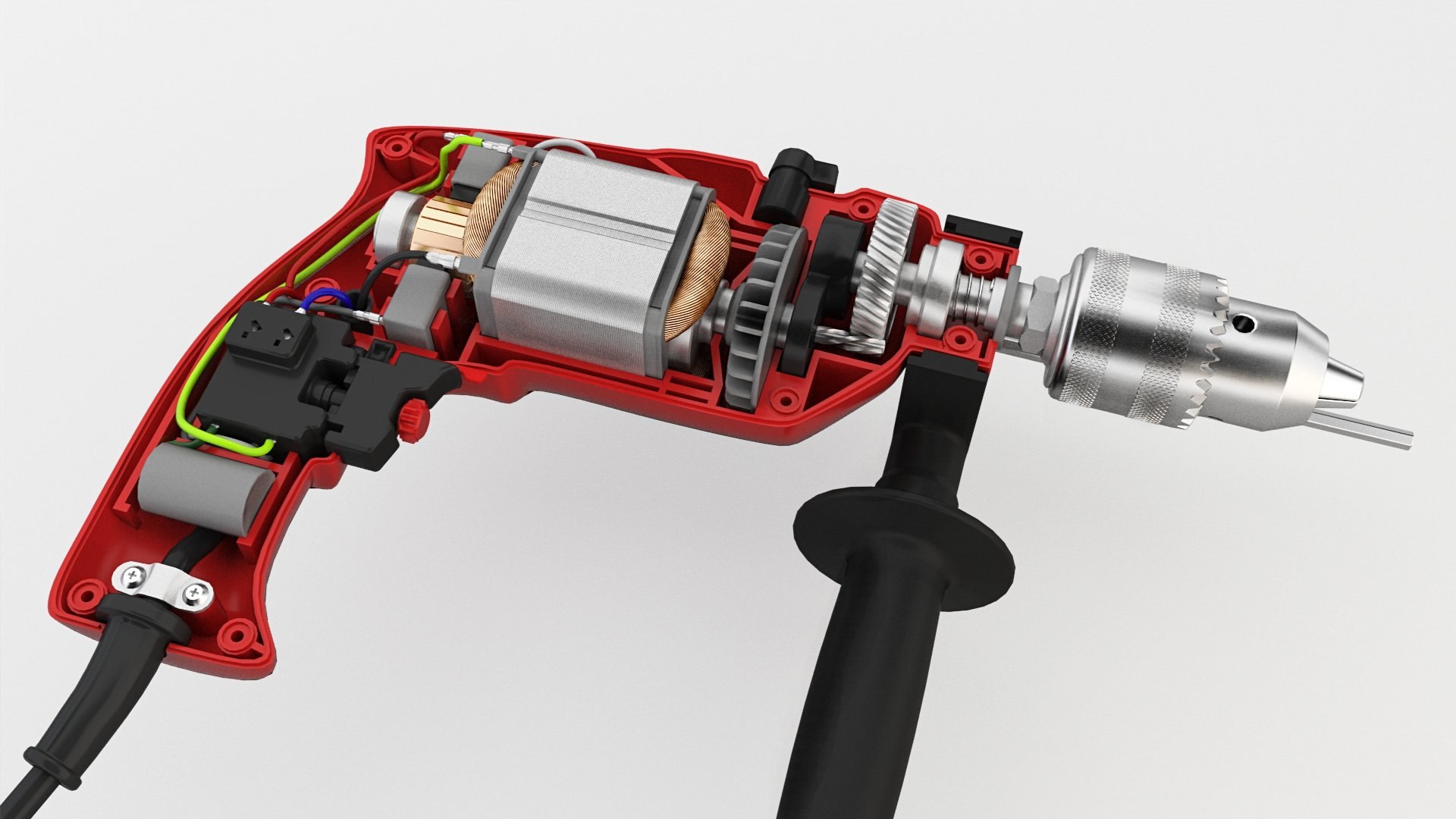 3D power drill - TurboSquid 1529505