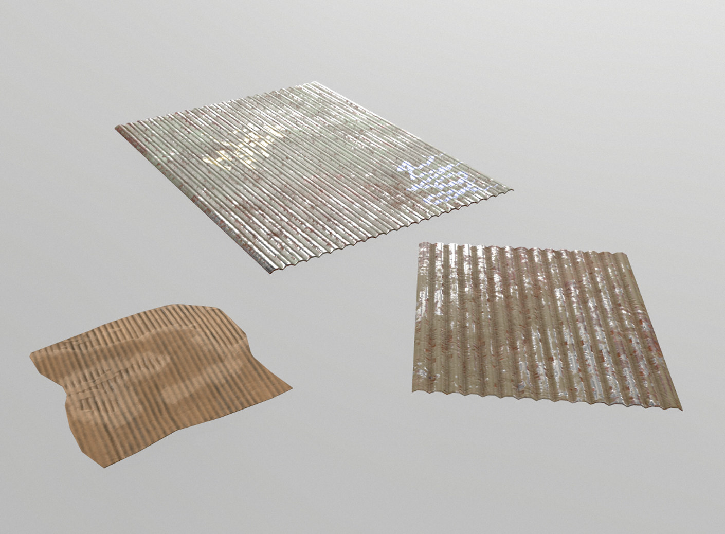 Metal cardboard sheets model - TurboSquid 1539377