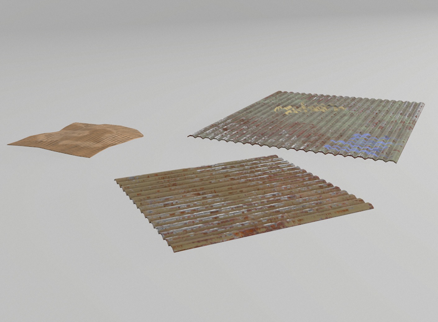 Metal cardboard sheets model - TurboSquid 1539377