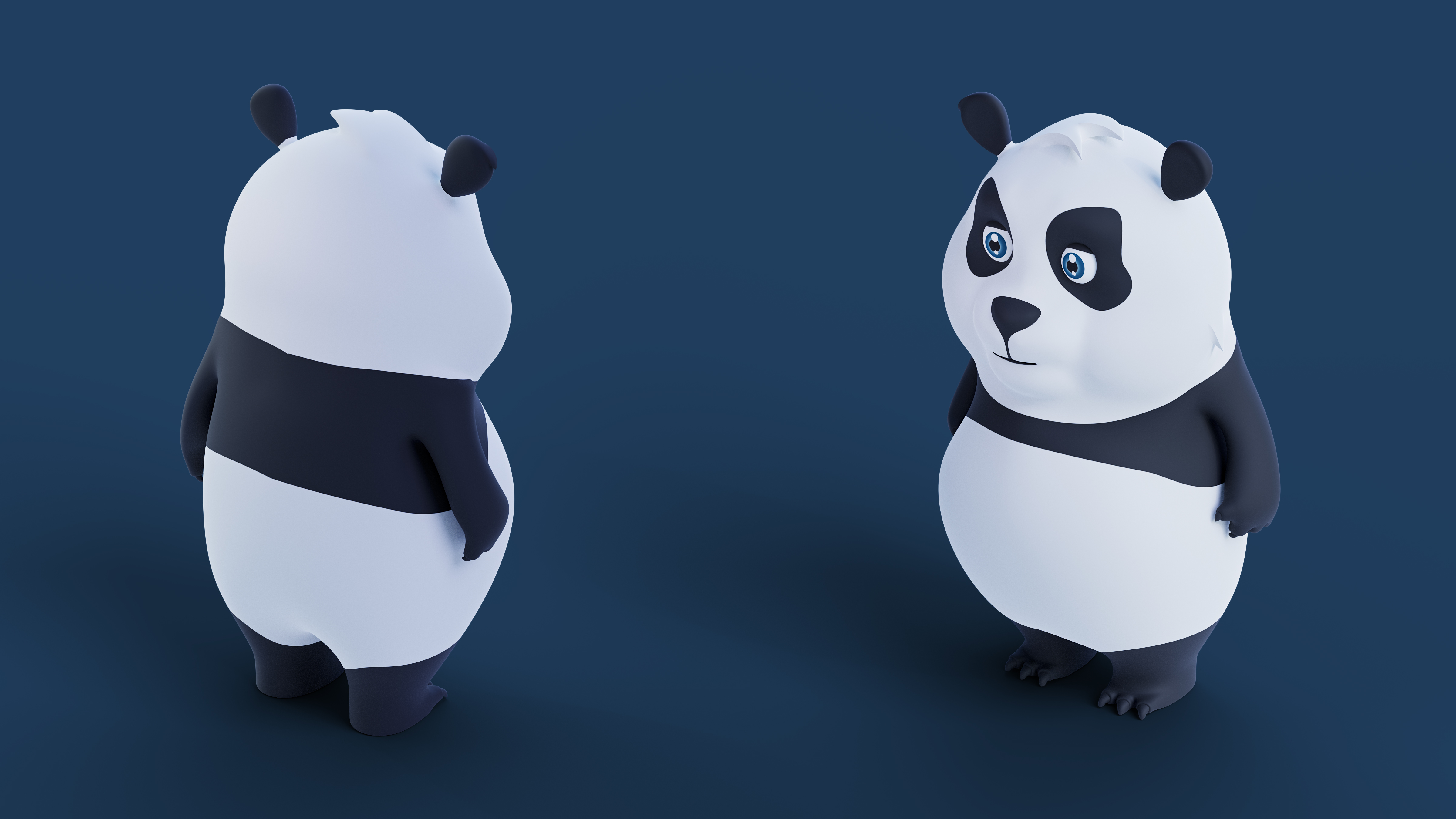 cartoon panda 3d model