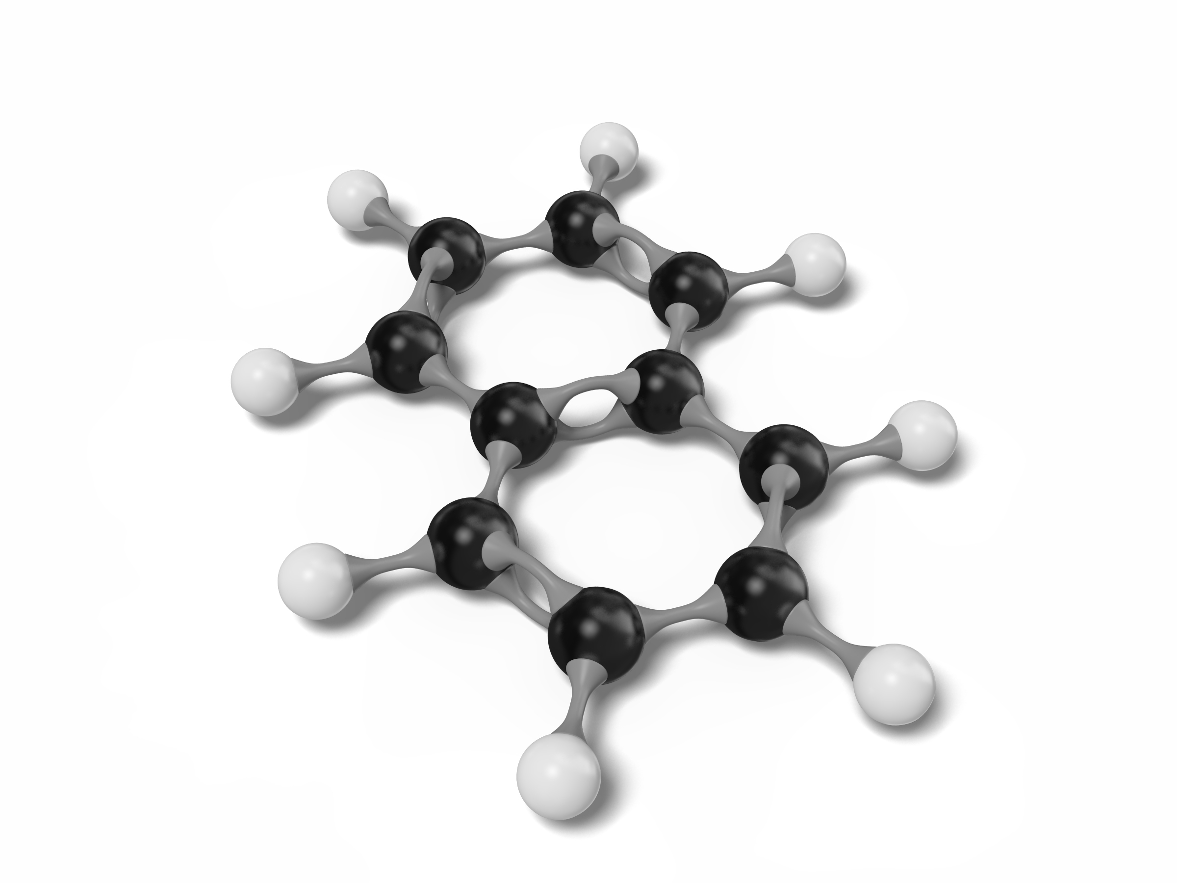 Naphthalene molecule c10h8 modeled 3D - TurboSquid 1539683