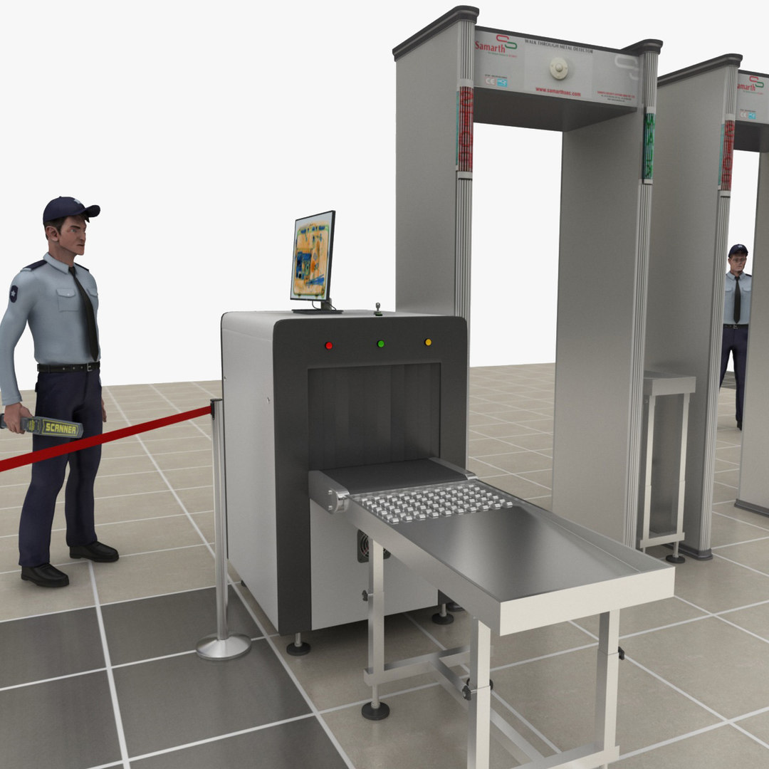 Entry security doors man 3D model - TurboSquid 1539971