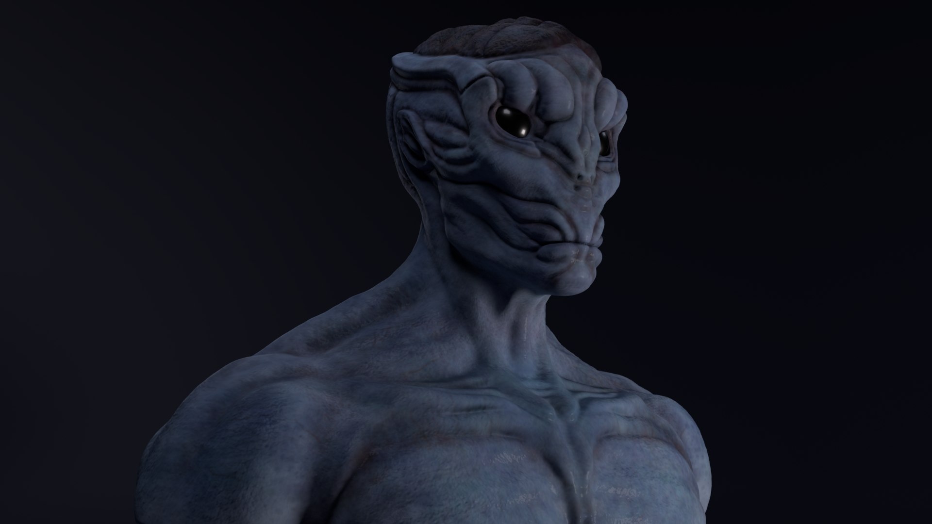 3D alien bust model - TurboSquid 1540050