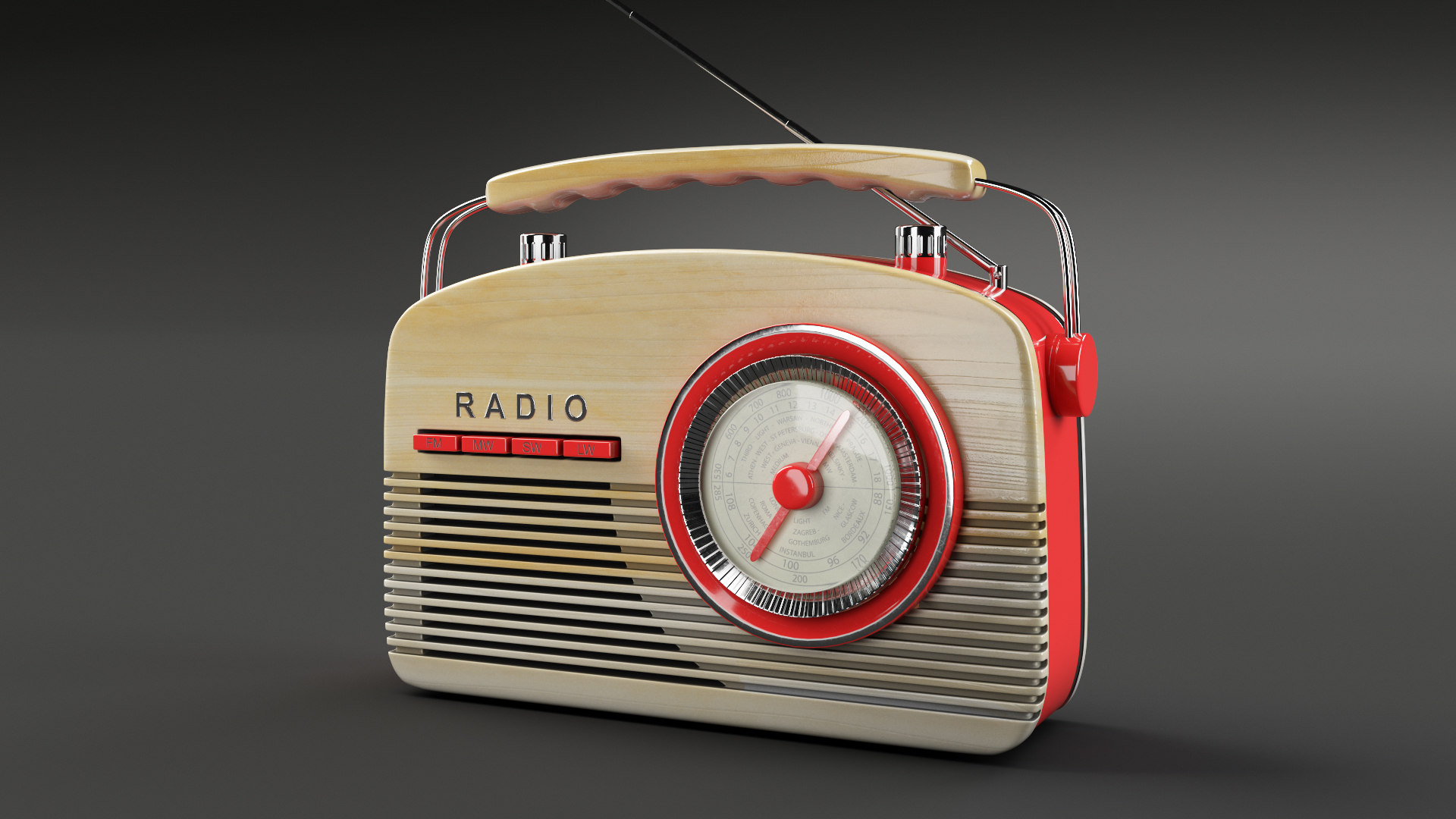 Vintage fifties radio 3D model - TurboSquid 1539989