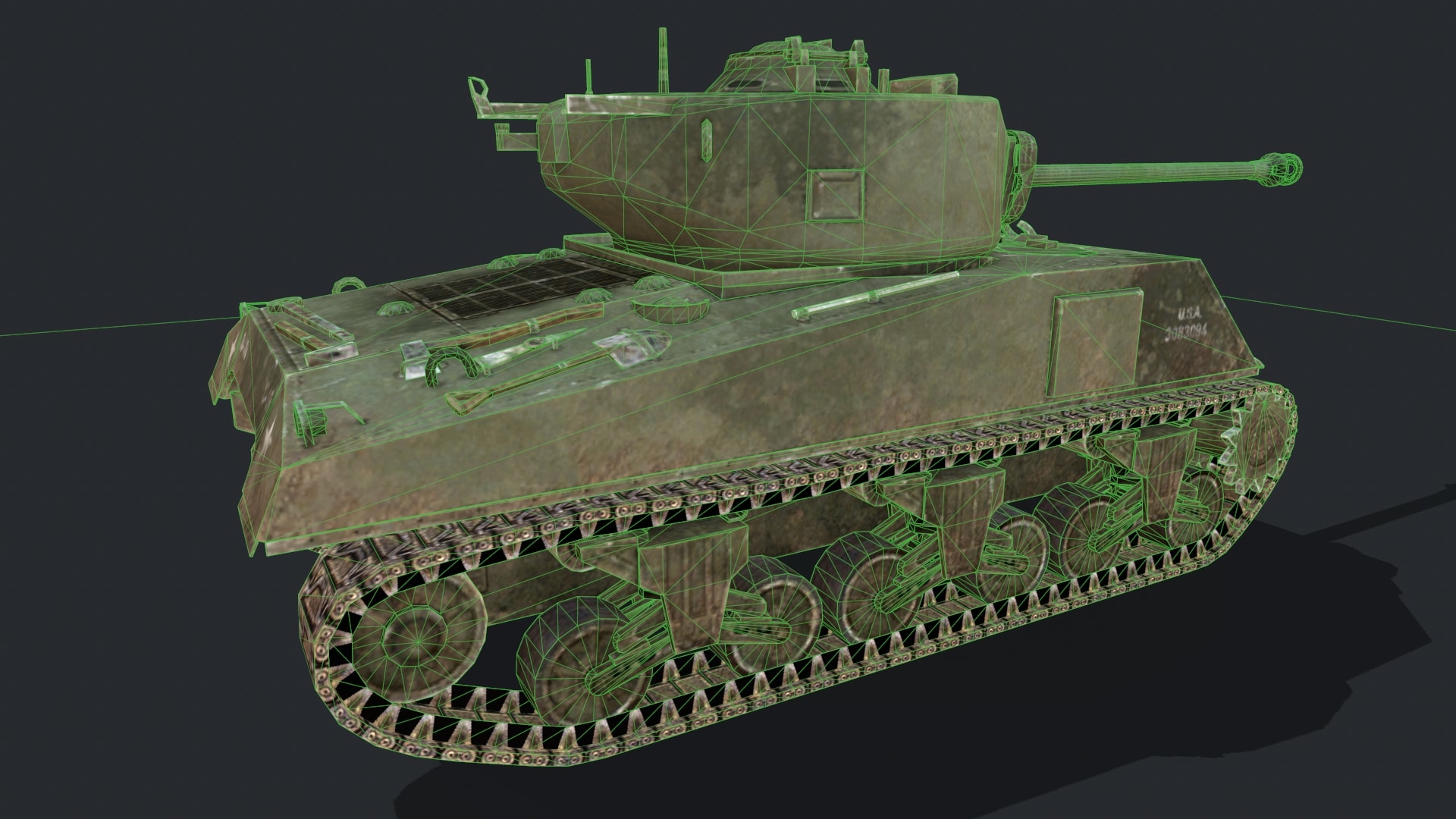 3D модель Шерман Танк - TurboSquid 1540169