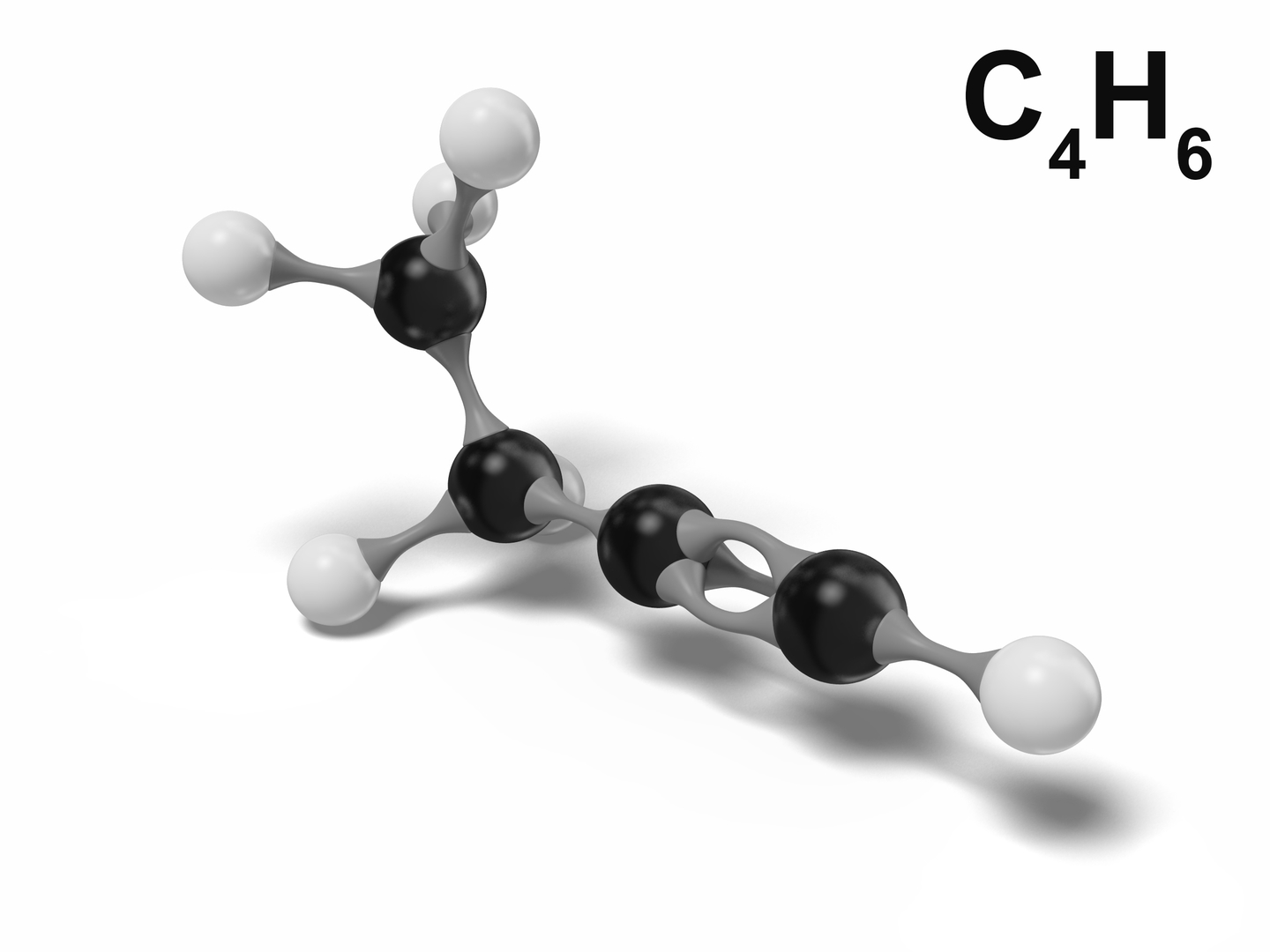 3D модель Молекулярная модель Бутина C4H6 3D - TurboSquid 1540026