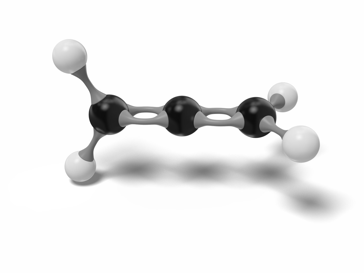 Propadiene molecule c3h4 3D model - TurboSquid 1540049