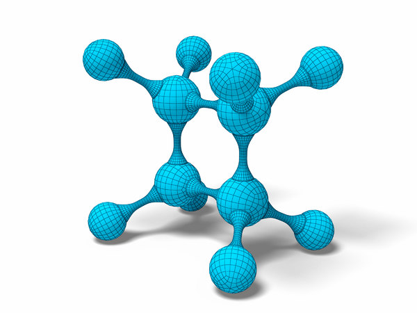 Cyclobutane molecule c4h8 modeled 3D - TurboSquid 1540071