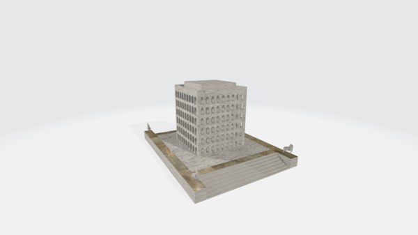 3D square stadium colosseum model - TurboSquid 1540123