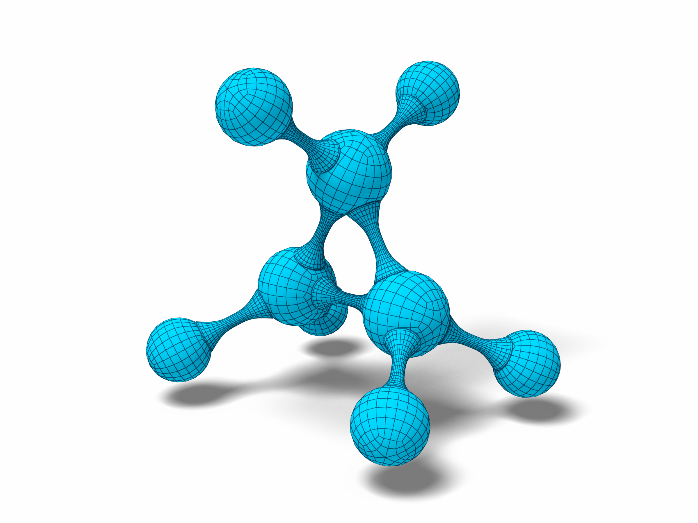 modelo 3d Modelo molecular de ciclopropano 3D C3H6 - TurboSquid 1540176