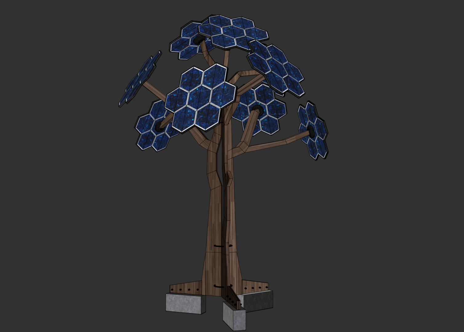 Solar tree energy 3D model - TurboSquid 1540276